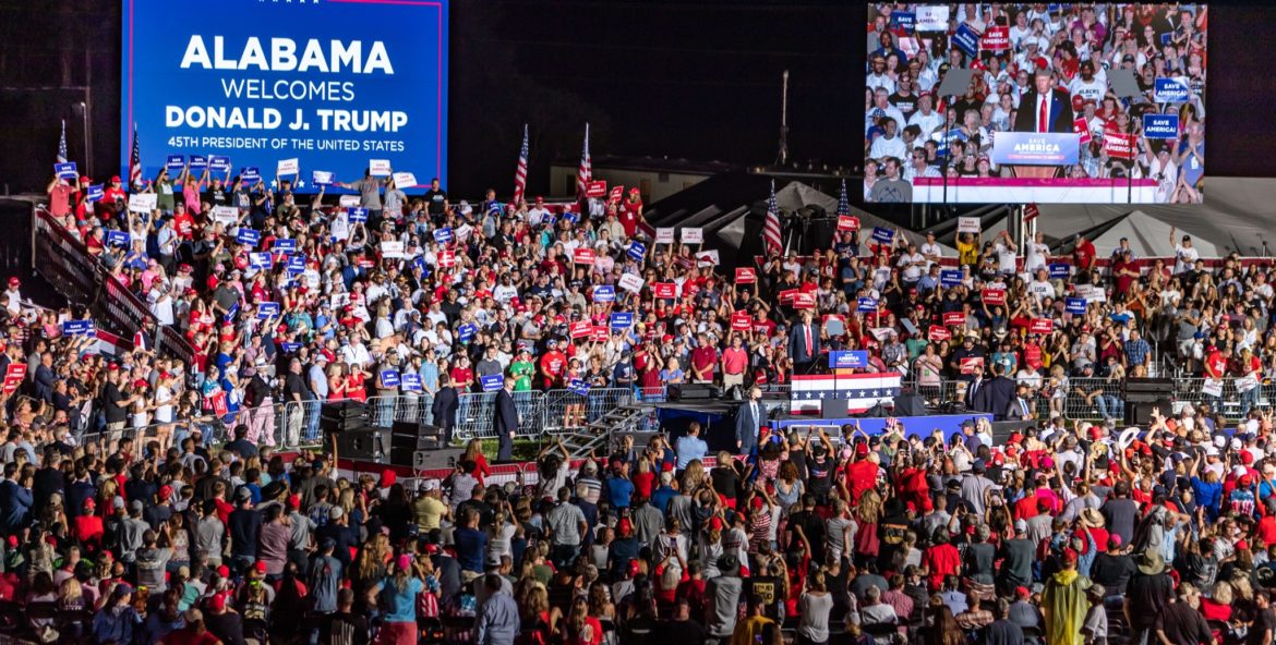 Trump says nearly 70,000 Americans attended mega Trump rally in Alabama