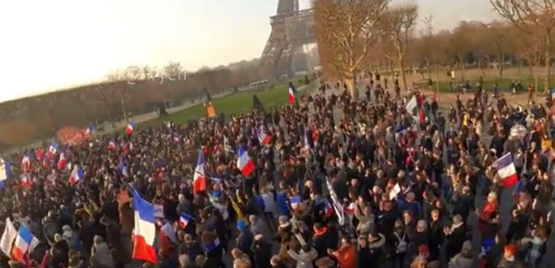 Thousands gather at Eiffel Tower in France to protest medical tyranny
