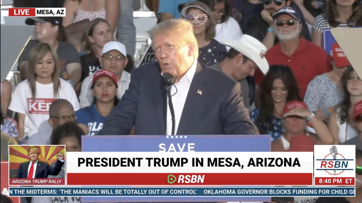 Trump urges Arizonans to deliver ‘clean sweep’ for Republicans in midterms