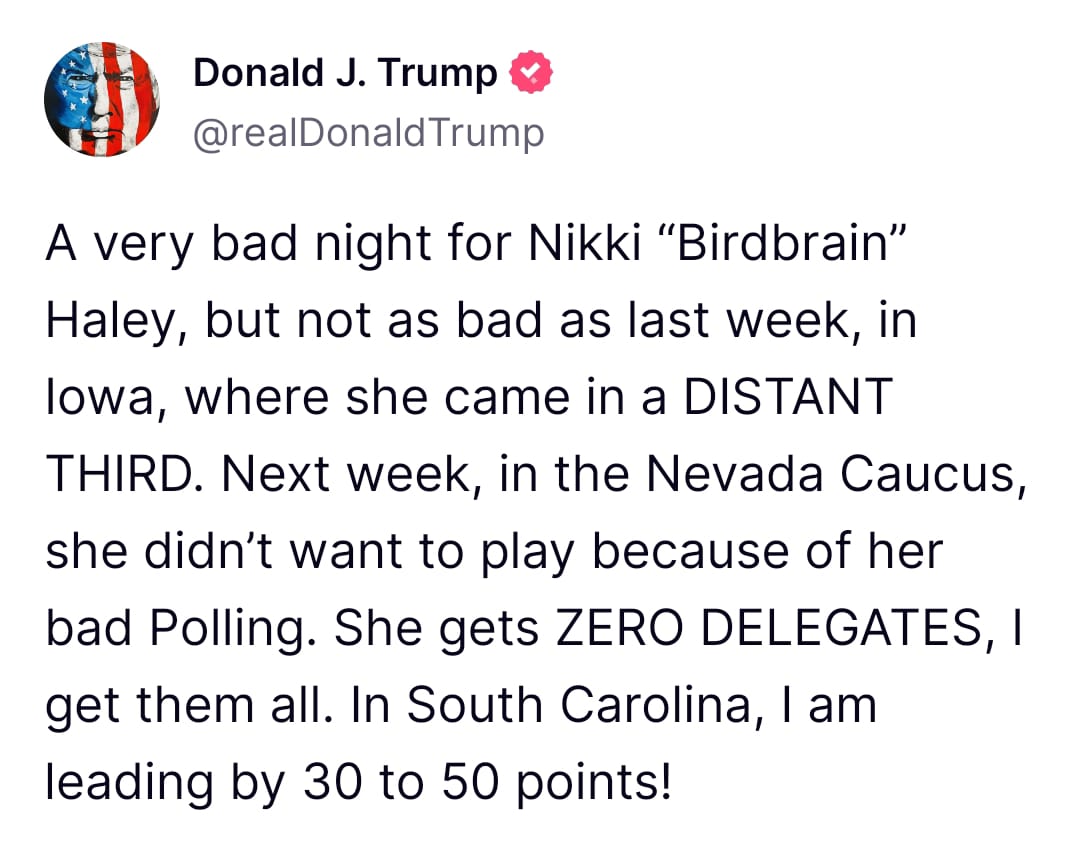 Trump slams Haley: ‘Can someone please explain to Nikki Haley that she ...