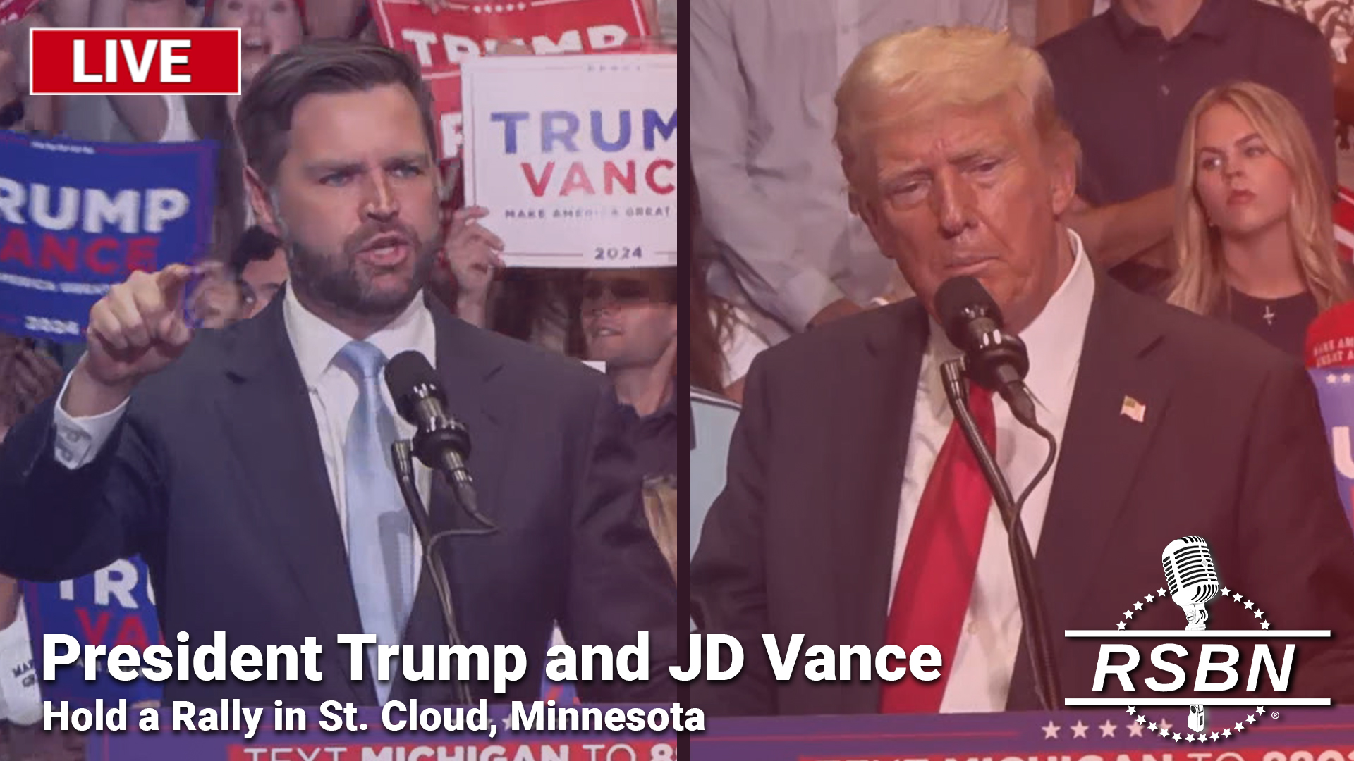 LIVE: President Trump and JD Vance Hold a Rally in St. Cloud, Minnesota ...