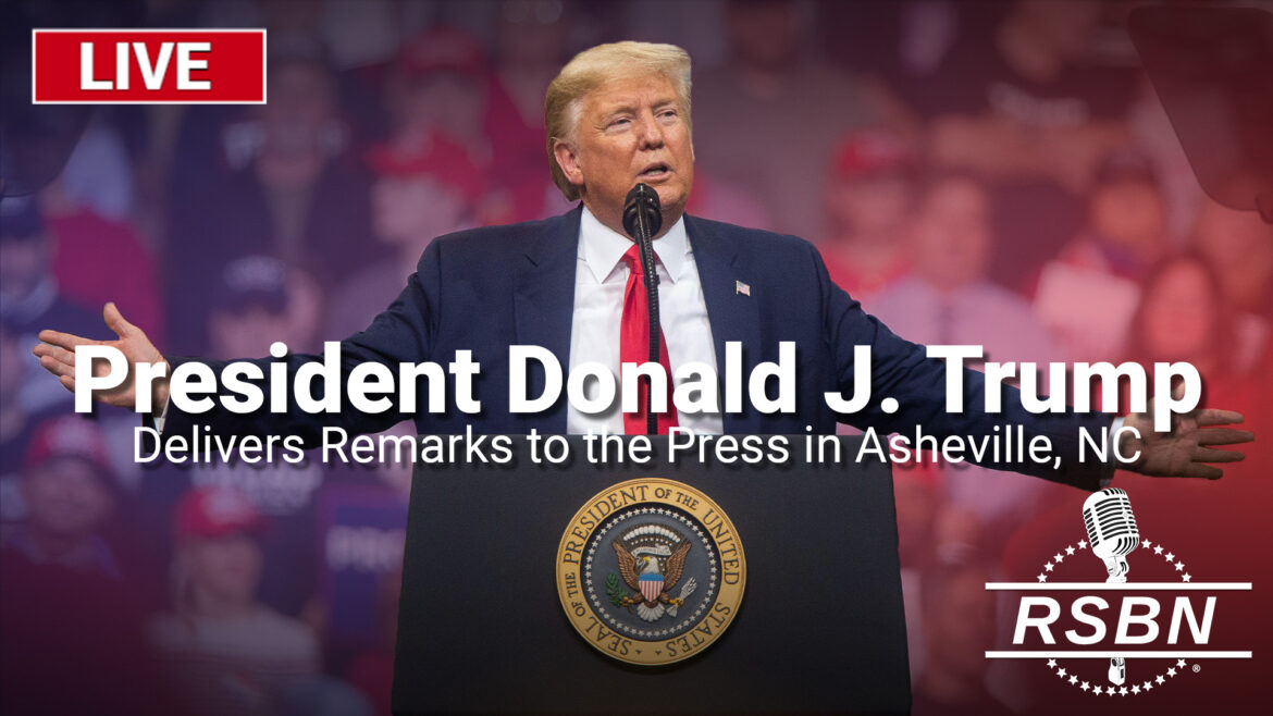 Live President Trump Delivers Remarks To The Press In Asheville Nc 10