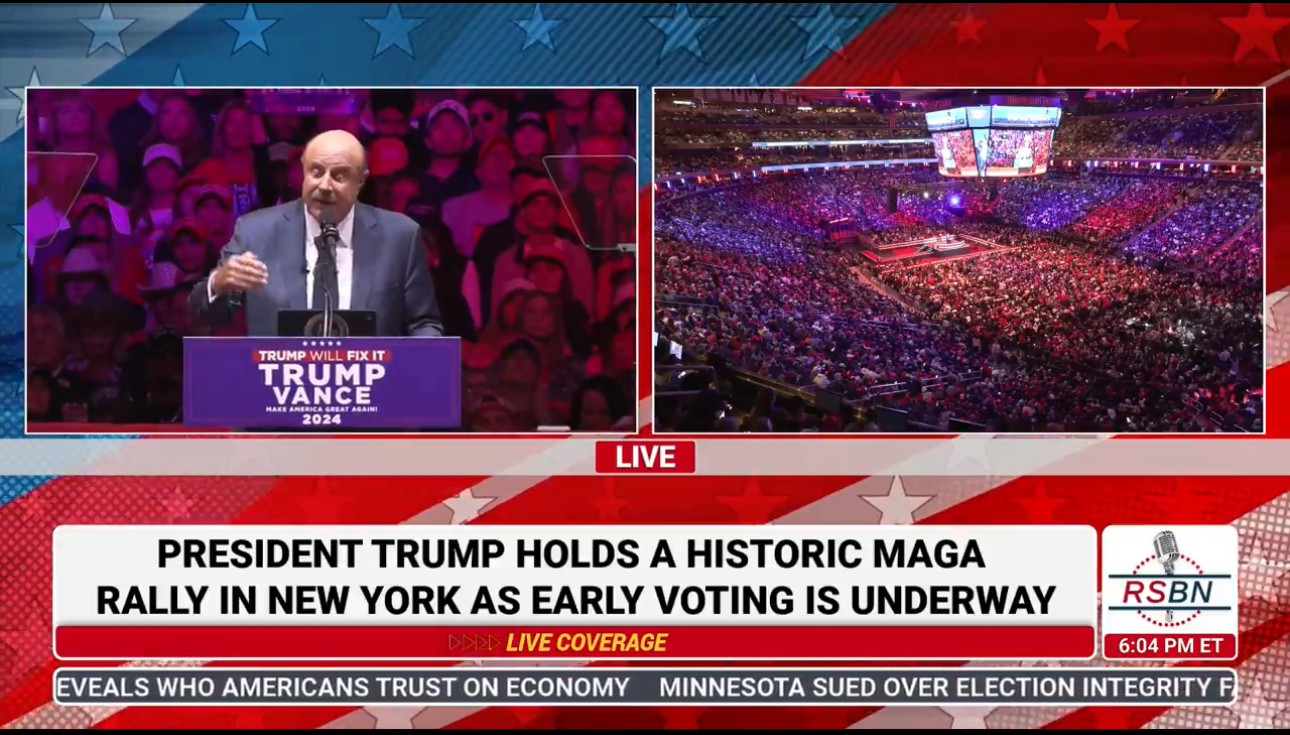 Dr. Phil BLASTS legacy media during Trump’s Madison Square Garden rally