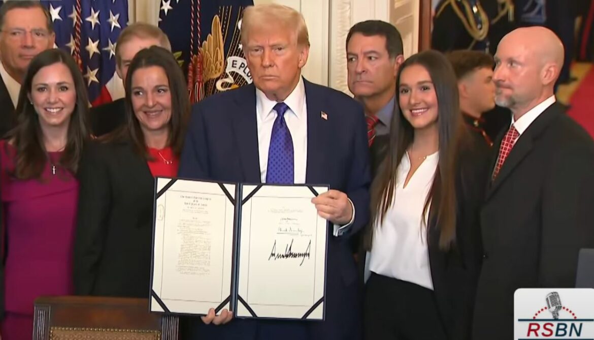 President Trump signs Laken Riley Act into law in solemn ceremony at ...