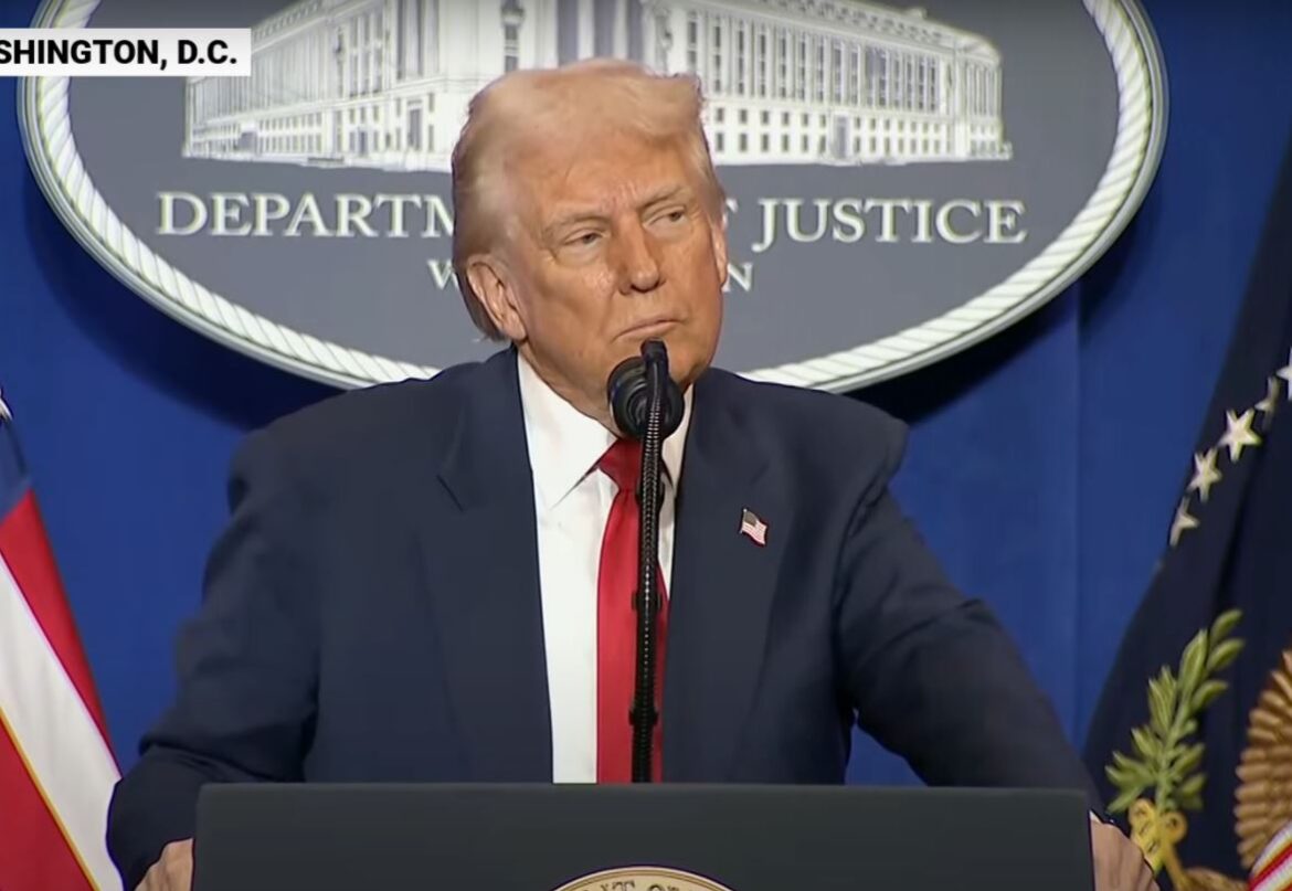 Trump addresses the DOJ, vows to ‘restore the scales of justice in ...