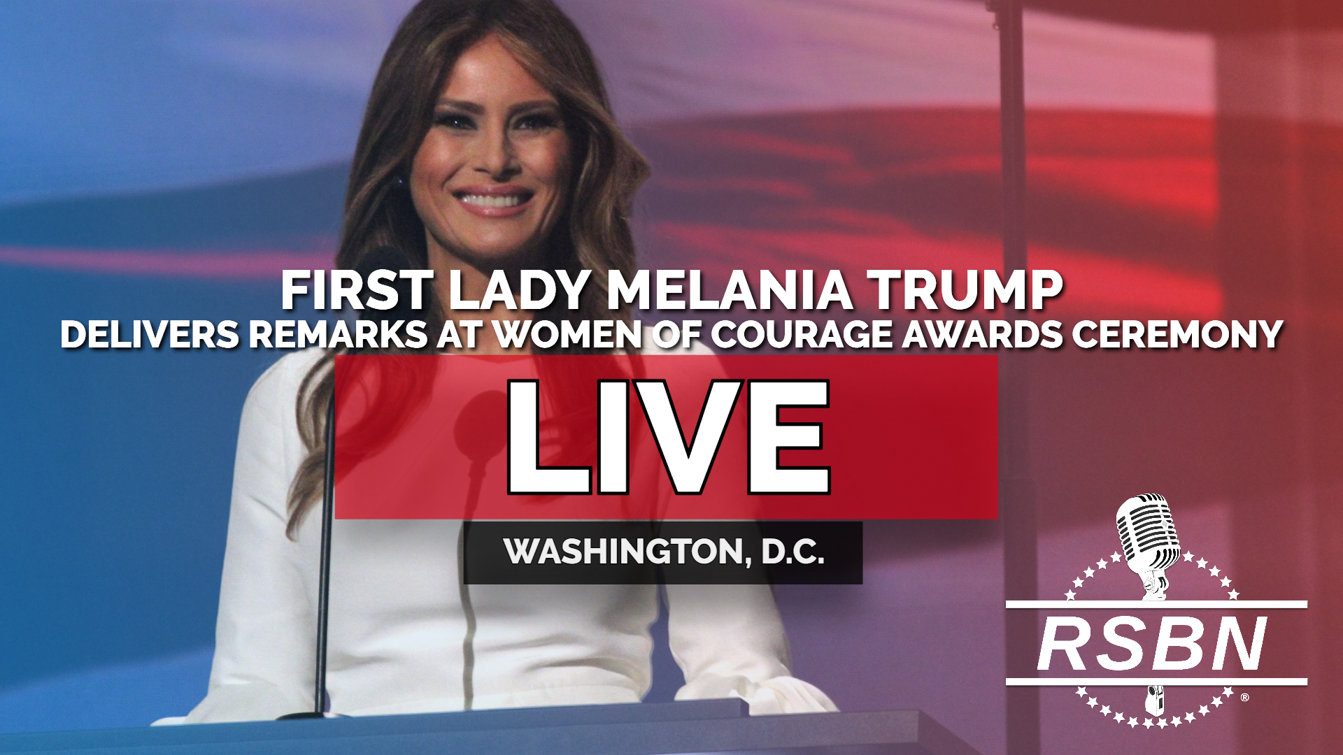 LIVE: First Lady Melania Trump Delivers Remarks at Women of Courage ...