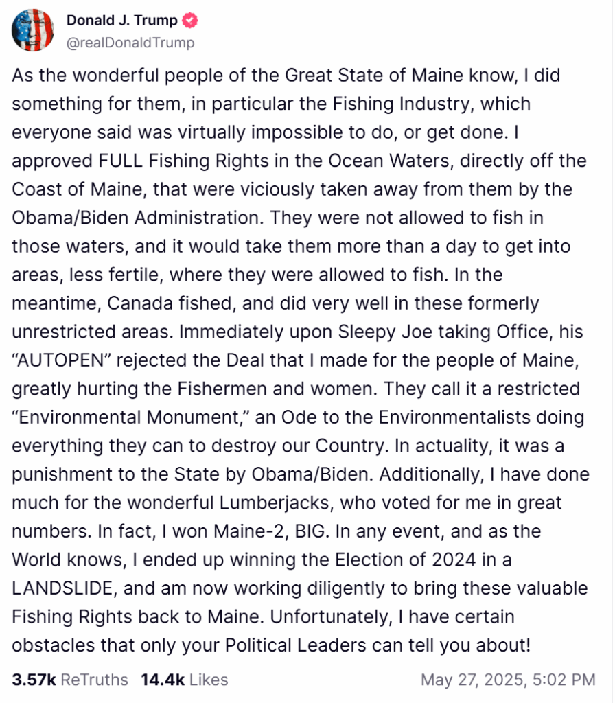 Trump stands up for fishermen and seeks to restore their rights in this ...