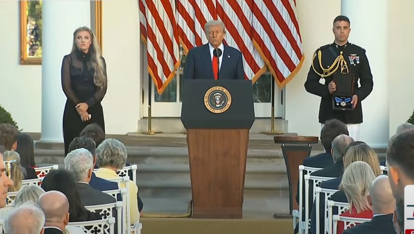 Charlie Kirk posthumously receives the Medal of Freedom in beautiful Rose Garden ceremony