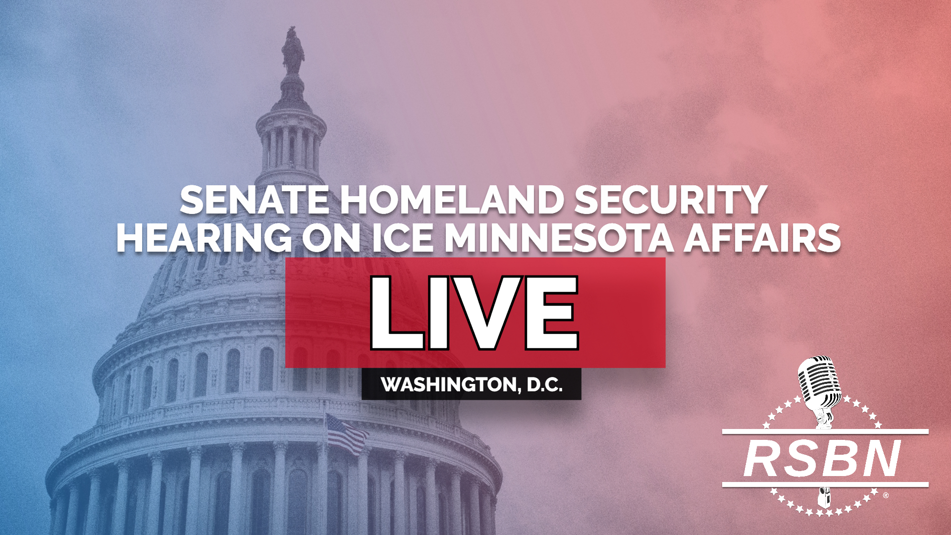 LIVE: Senate Homeland Security Hearing on ICE Minnesota Affairs – 02/11/26
