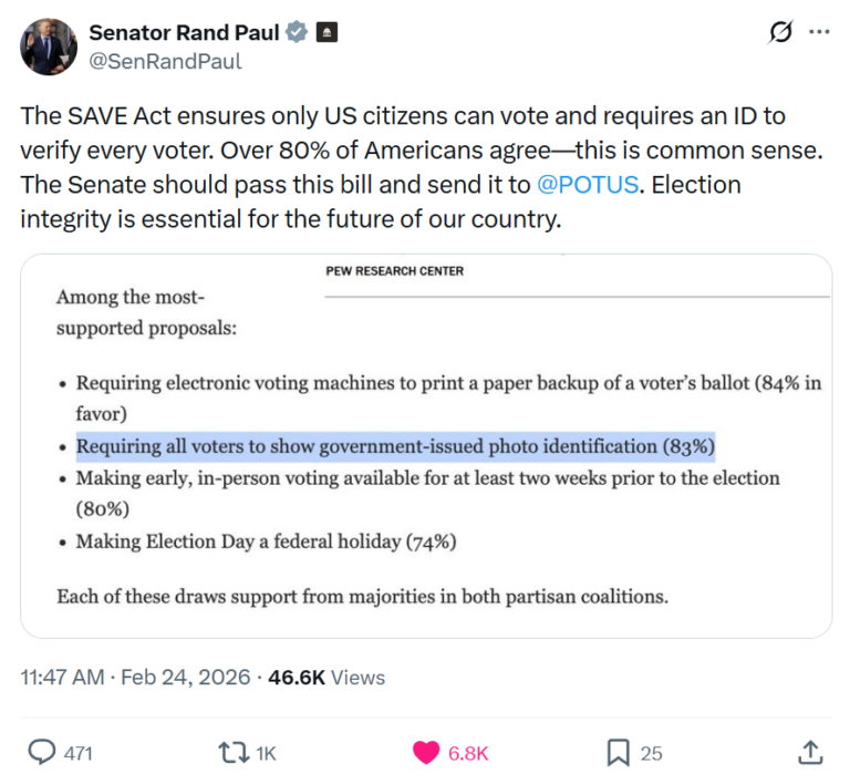 Republicans rally for the Senate to pass the SAVE Act